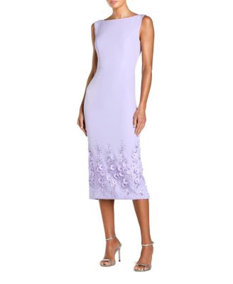 Click here for Mac Duggal Crepe Sleeveless Midi Dress with Flower... prices