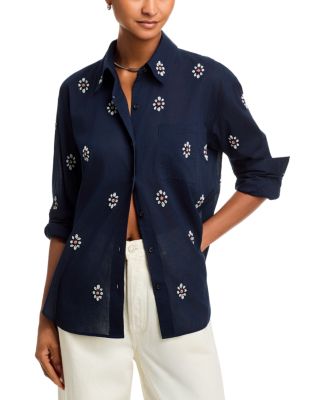 Click here for rag & bone Connie Embellished Shirt prices