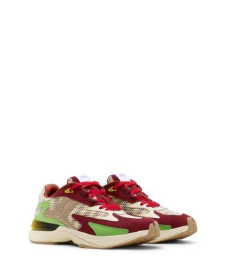 Click here for Lanvin Unisex Jla Sneakers in Mesh and Metallic Le... prices