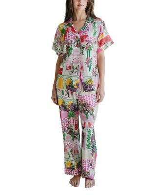 Click here for Katie Kime Greco Garden Pajama Pants Set prices