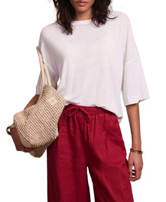 Click here for Mint Velvet Womens Linen Blend Boxy T Shirt prices