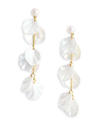 Click here for Self-Portrait Imitation Pearl Petal Tiered Earring... prices