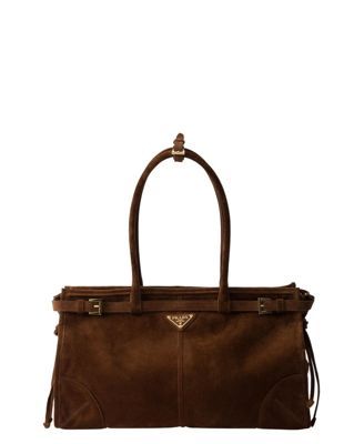 Click here for Prada Bonnie Large Convertible Suede Shoulder Hand... prices