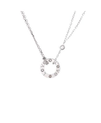 Click here for Pre-Owned Cartier 2 Diamonds Love Pendant Necklace... prices