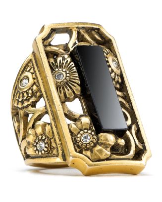 Tahari T Deco Lace Gold Engraved Ring | Bloomingdale's