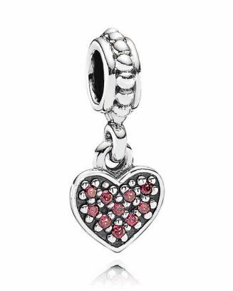 Pandora Dangle Charm - Red Cubic Zirconia Pavé Heart, Moments ...