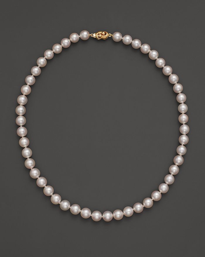 Tara Pearls Akoya 7.5mm Cultured Pearl Strand Necklace, 16 ... Tara Pearls Akoya 7.5mm Cultured Pearl Strand Necklace, 16 ...