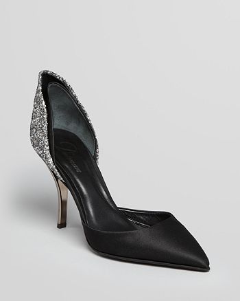 Delman Pointed Toe Evening Pumps - Baron Glitter | Bloomingdale's