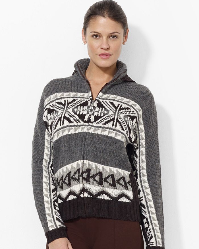 Ralph Lauren Hooded Fair Isle Sweater | Bloomingdale's