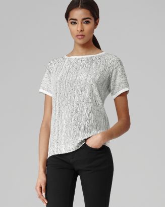 REISS Top - Front Print | Bloomingdale's
