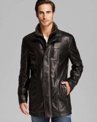 Marc New York Smooth Lamb Car Coat | Bloomingdale's