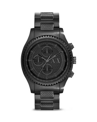 A|X Armani Exchange Monochromatic Black Chronograph Watch, 45mm ...