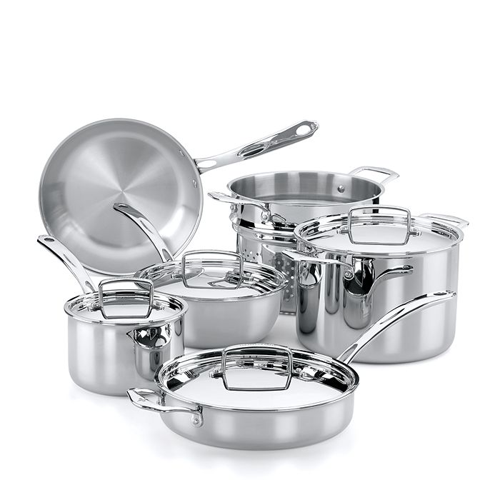 The French Chefs 10-Piece 5-Ply Stainless Steel Cookware Set ...