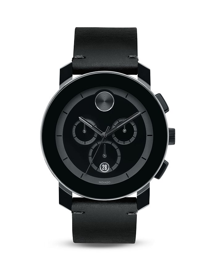 Movado BOLD Large Black TR90 and Stainless Steel Chronograph, 42mm ...