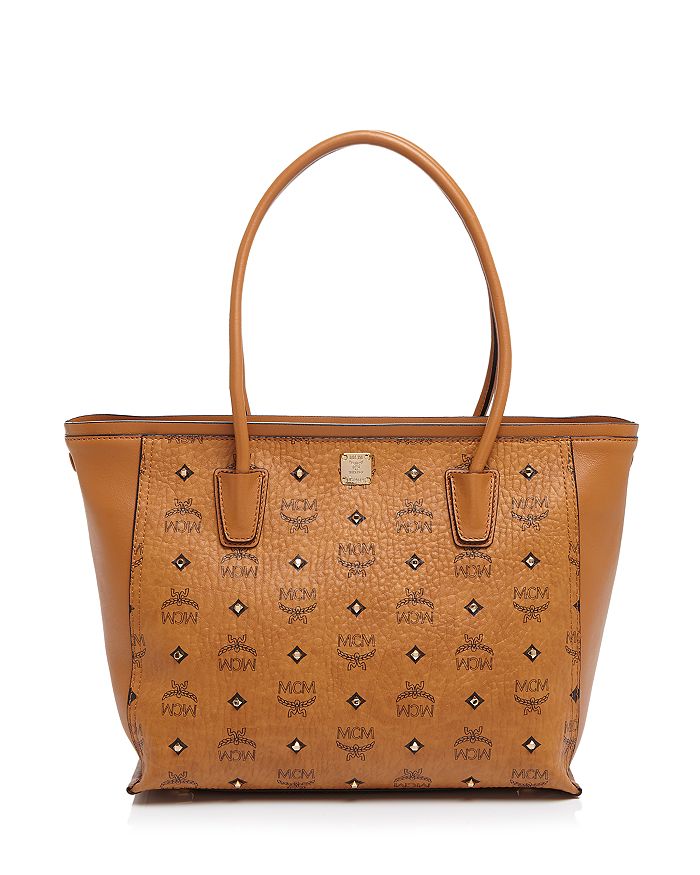 MCM Gold Visetos Medium Shopper | Bloomingdale's