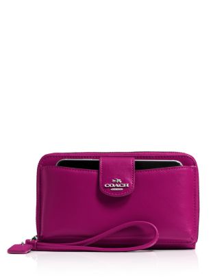COACH Universal Pocket Phone Wallet in Leather | Bloomingdale's