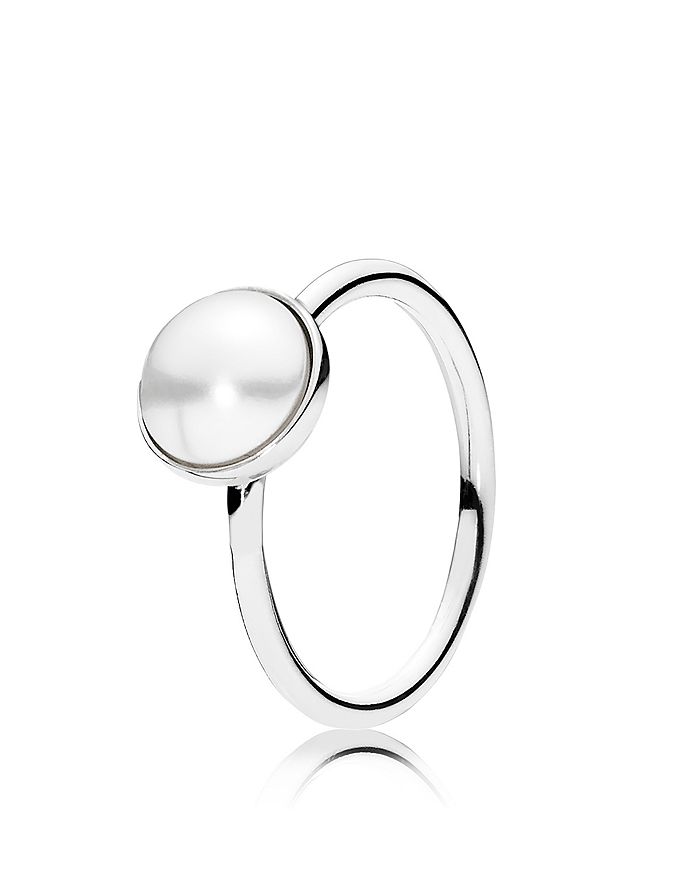 Pandora Ring - Sterling Silver & Glass Luminous Droplet | Bloomingdale's
