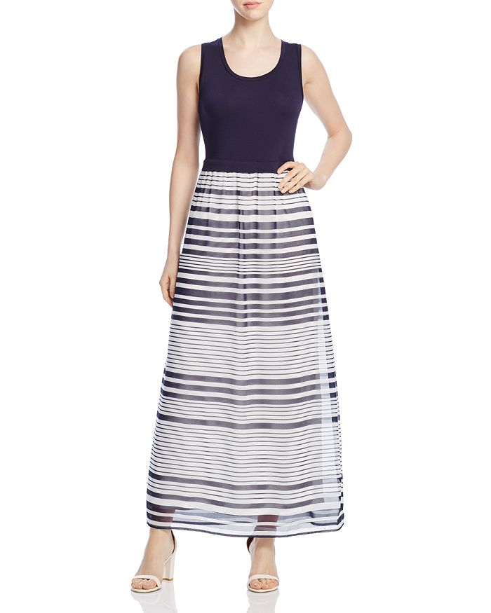 Calvin Klein Printed Layered-Look Maxi Dress | Bloomingdale's
