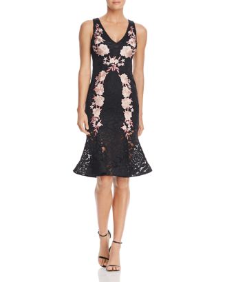 Avery G Floral Embroidered Lace Midi Dress | Bloomingdale's