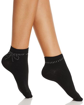 kate spade new york Rhinestone Bow Ankle Socks | Bloomingdale's