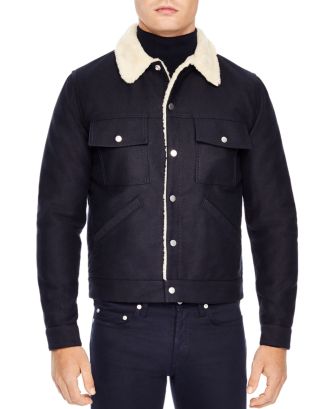 Sandro Faux Shearling Jacket | Bloomingdale's