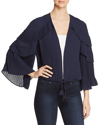 Kobi Halperin Carissa Pleated Ruffle-Sleeve Jacket | Bloomingdale's