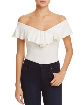 Little Black Bodysuit Ruffled Bodysuit | Bloomingdale's