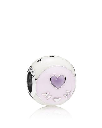 Pandora Sterling Silver & Enamel Love Mom Charm | Bloomingdale's