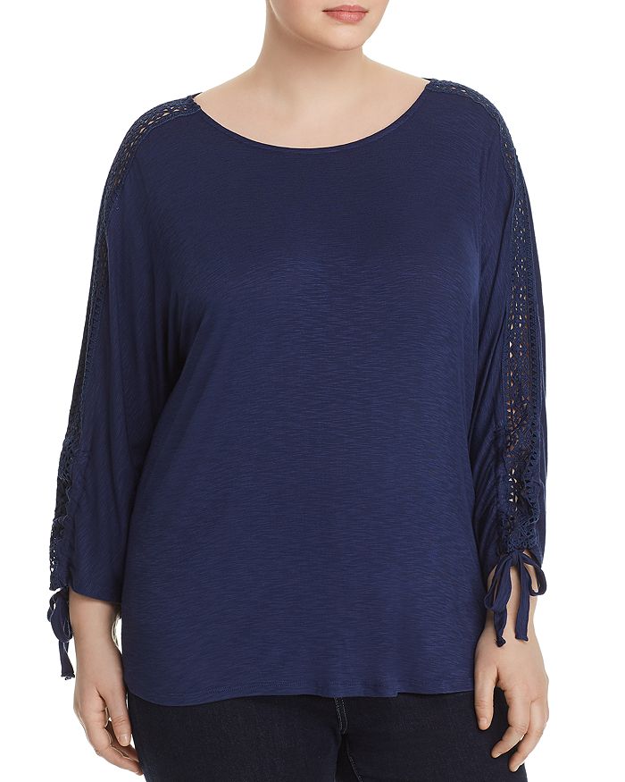 Cupio Plus Lace-Trimmed Top | Bloomingdale's