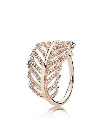 Pandora Gold-Plated Sterling Silver Light As a Feather Ring ...