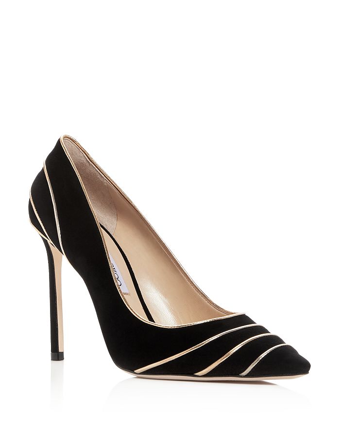 Jimmy Choo Women's Romy 100 Suede & Metallic Leather High-Heel Pointed ...