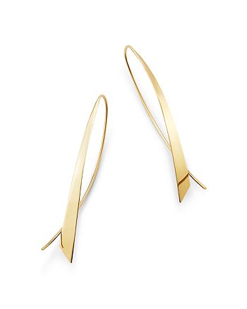 Moon & Meadow 14K Yellow Gold Gradient Flexible Hoop Thread Through ...