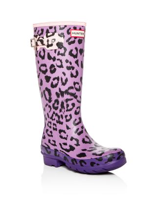 Hunter Girls' Original Matte Leopard Print Rain Boots - Little Kid Big ...
