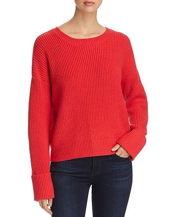 Kenneth Cole Crewneck Shaker-Stitch Sweater | Bloomingdale's
