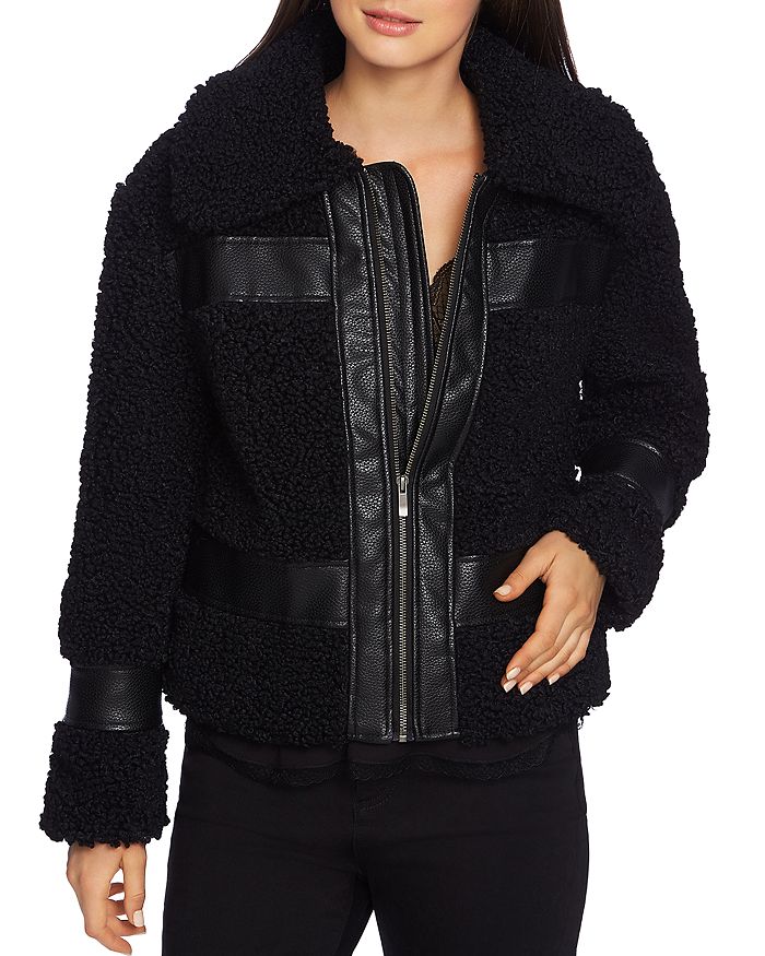 1.STATE Faux Shearling Biker Jacket | Bloomingdale's
