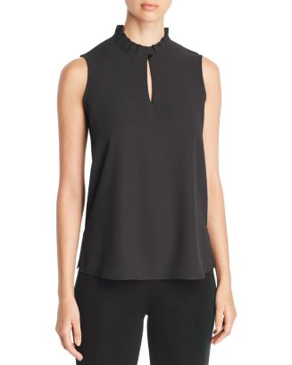 Misook Ruffled Keyhole Tank Top | Bloomingdale's