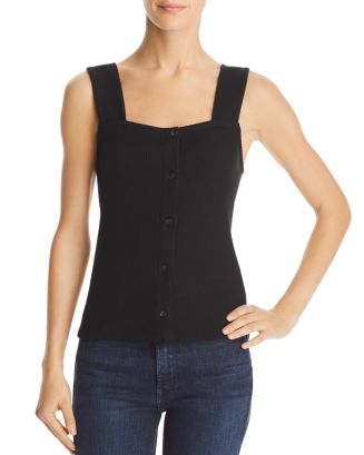 Red Haute Button-Front Tank Top | Bloomingdale's
