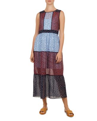 Ted Baker Ted Baker Colour by Numbers Thyliaa Color-Block Printed Dress ...