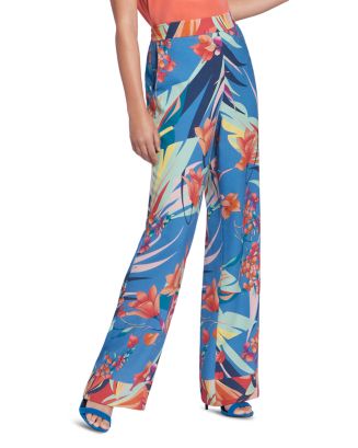 BASLER Floral-Print Wide-Leg Pants | Bloomingdale's