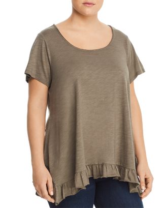 Cupio Plus Ruffle Hem Tee | Bloomingdale's
