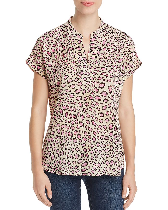 Marled Leopard-Print Top | Bloomingdale's
