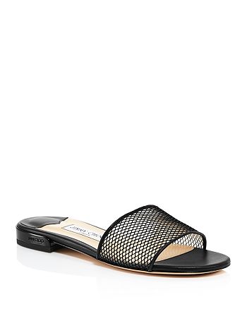 Jimmy Choo Women's Joni Mesh Slide Sandals | Bloomingdale's