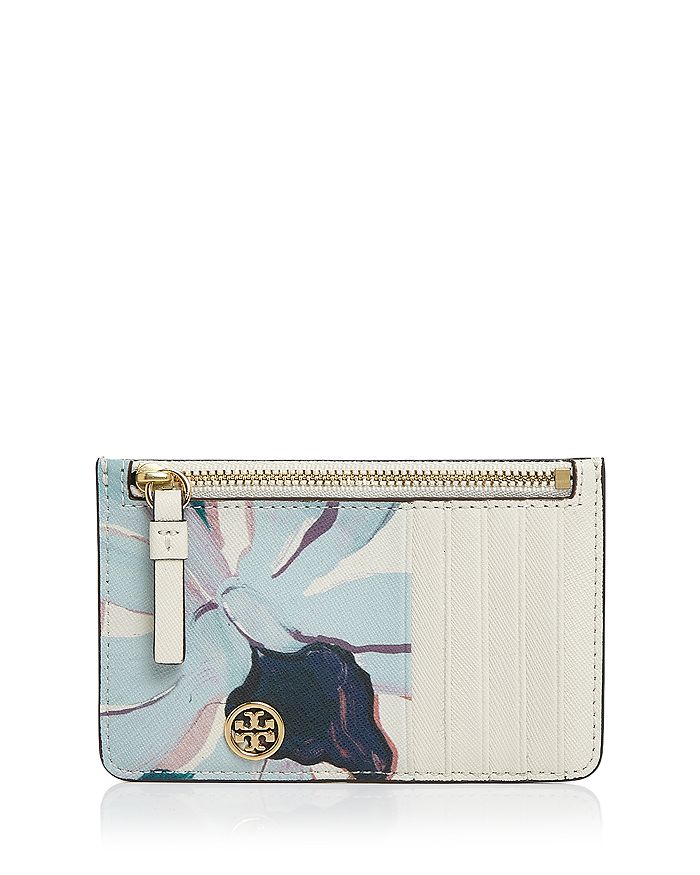 Tory Burch Robinson Printed Leather Slim Card Case | Bloomingdale's
