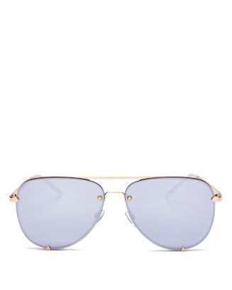 Quay Women's High Key Rimless Aviator Sunglasses, 53mm | Bloomingdale's
