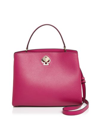 Kate Spade New York Romy Medium Leather Satchel In Berry Blitz/gold ...