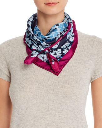 kate spade new york Flower Spade Silk Square Scarf | Bloomingdale's