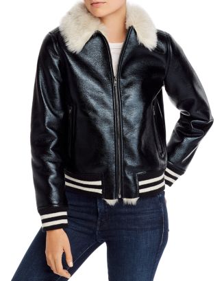 MOTHER The Faux Fur Lined Bomber Jacket | Bloomingdale's