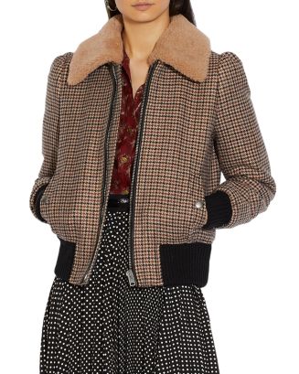 COACH Shearling-Collar Bomber Jacket | Bloomingdale's
