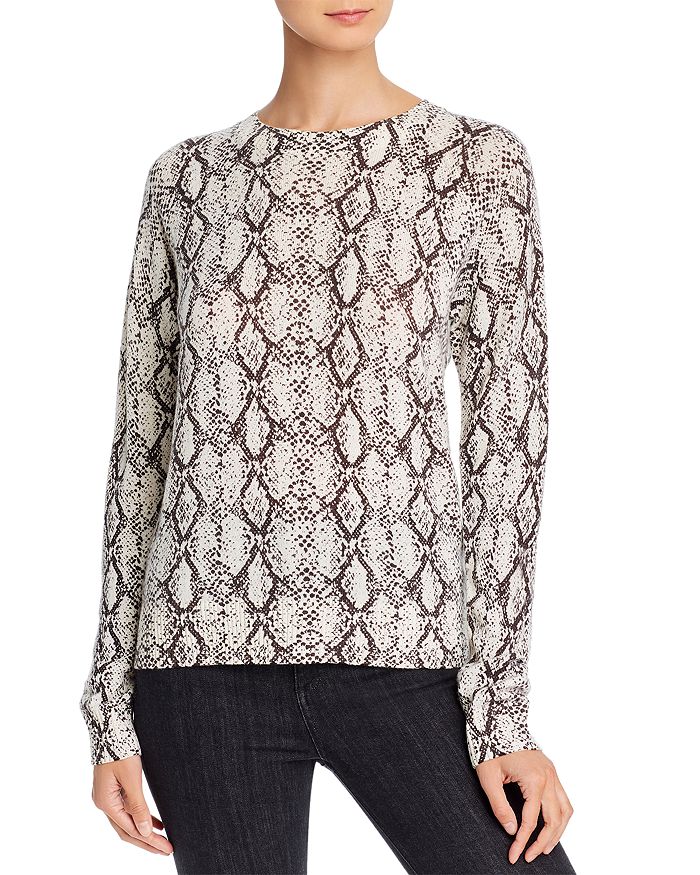 Minnie Rose Snakeskin Print Cashmere Sweater | Bloomingdale's