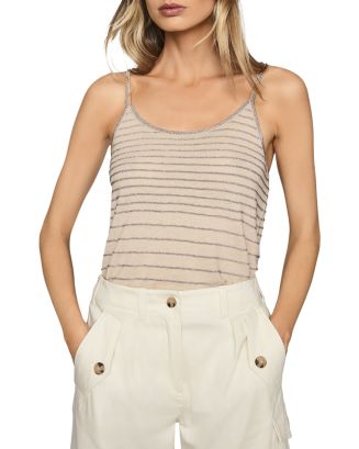 REISS Maddy Metallic Striped Cami | Bloomingdale's
